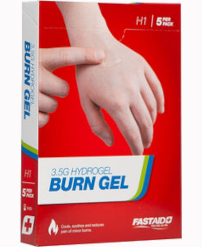 HYDROGEL BURN GEL, 3.5G SACHET, 5PK - FastAid