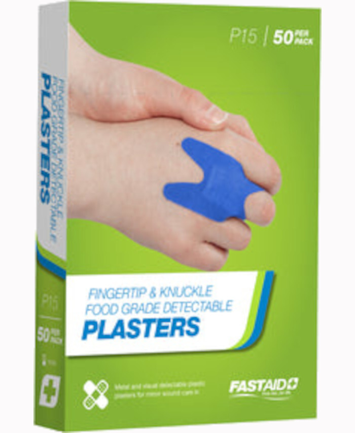 FOOD GRADE PLASTERS, METAL AND VISUAL DETECTABLE, PLASTIC, FINGERTIP ...