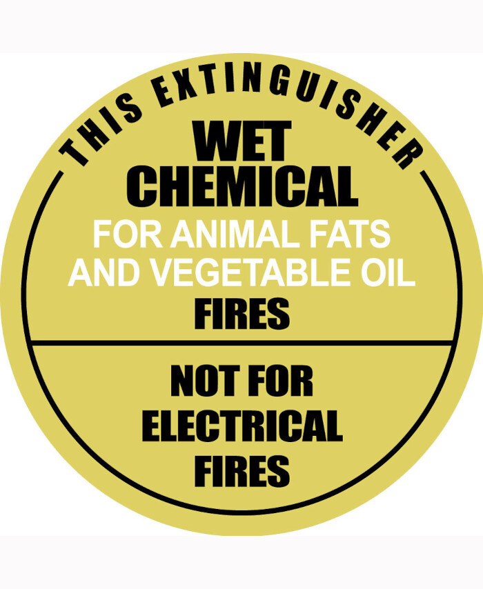 Wet Chem Identification Sign - MegaFire