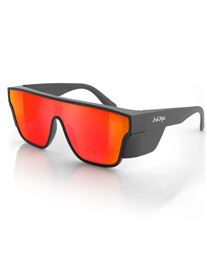 Primes Matte Black Frame Reflectors Red Lens - SafeStyle