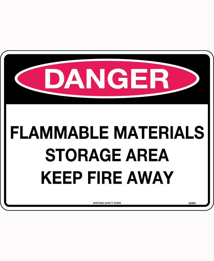 600x400mm - Metal - Danger Flammable Materials Storage Area Keep Fire ...