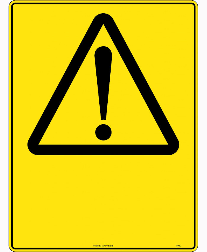 600x400mm - Corflute - Caution Triangle Symbol Blank - Uniform Safety Signs