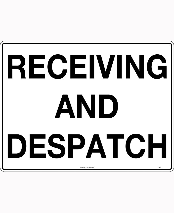 600x400mm - Metal - Receiving and Despatch - Uniform Safety Signs