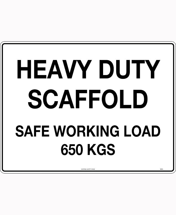600x400mm - Corflute - Heavy Duty Scaffold Safe Working Load 650 Kgs ...