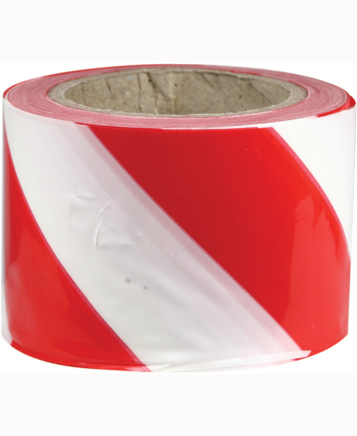 75mm x 300mtr - Barrier Tape - Red and White - Uniform Safety Signs