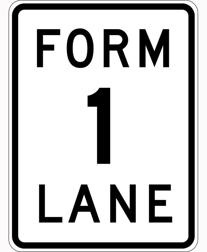 900x1200mm - Aluminium - Class 1 Reflective - Form 1 Lane - Uniform ...