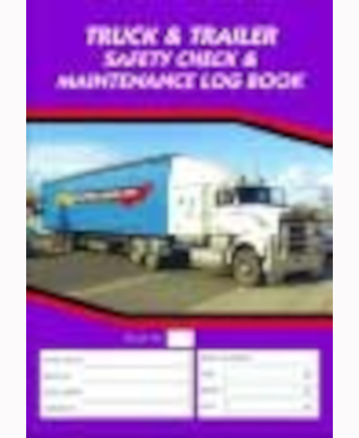Log Book - Truck & Trailer Safety Check Logbook - Uniform Safety Signs