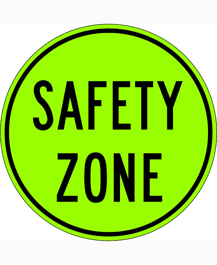 600mm Diam - Class 1 - Aluminium - Safety Zone - Uniform Safety Signs