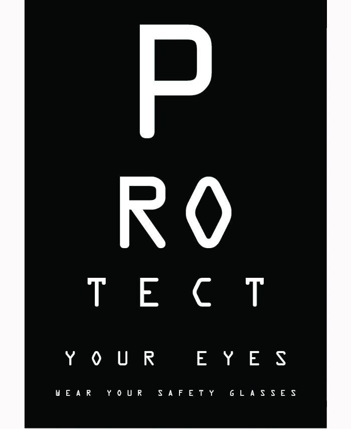 A3 Laminated Safety Poster - Protect Your Eyes, Wear Your Safety ...