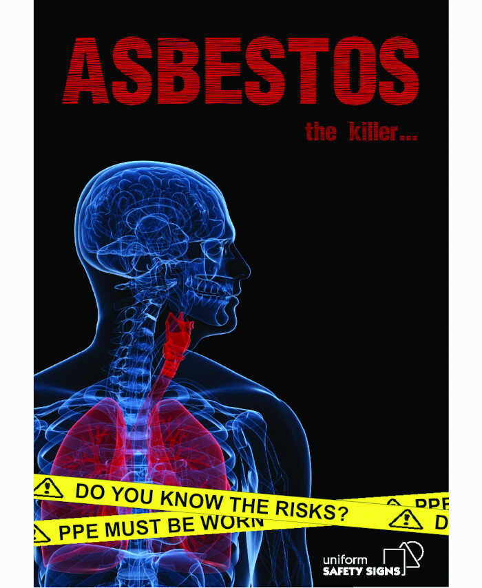 A3 Laminated Safety Poster - Asbestos, the Killer... - Uniform Safety Signs