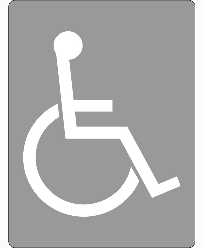 600x400mm - Poly Stencil - Disabled Symbol - Uniform Safety Signs