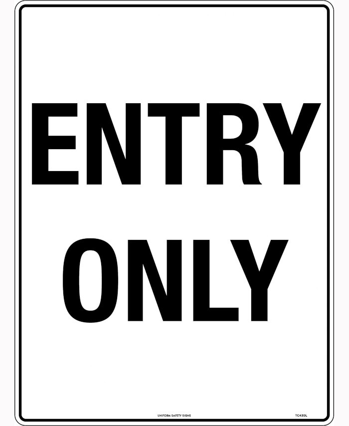 600x400mm - Class 2 - Metal - Entry Only - Uniform Safety Signs