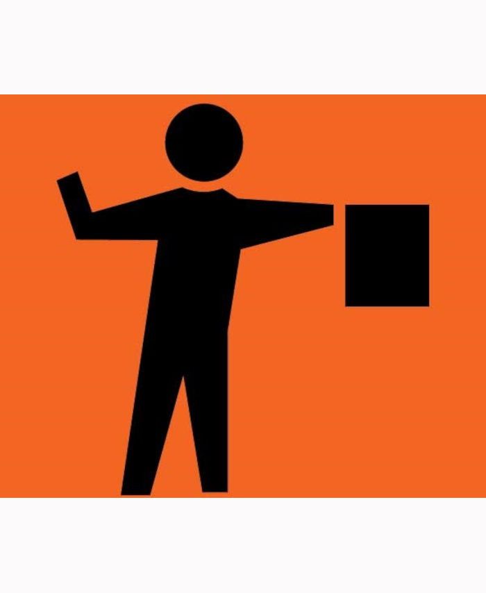 600x600mm - Corflute - Class 1 Reflective - Symbolic Flagman - Uniform ...