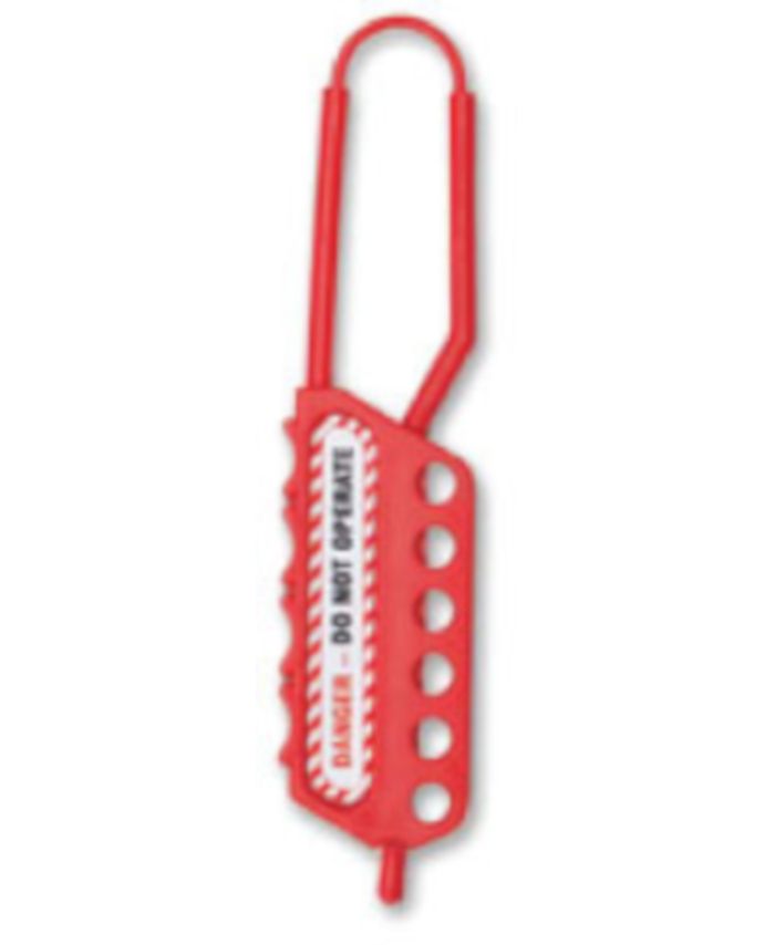 PVC Economy Red Nylon Lockout Hasp (6 Hole) - Uniform Safety Signs