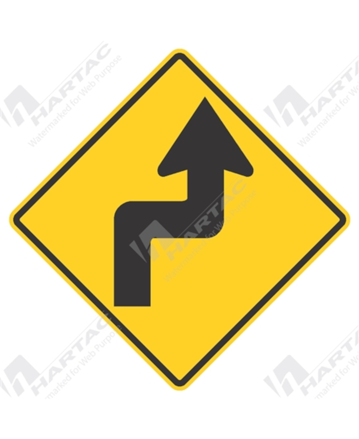 750x750mm - Aluminium - Class 1 Reflective - Reverse Turn Right Picto ...