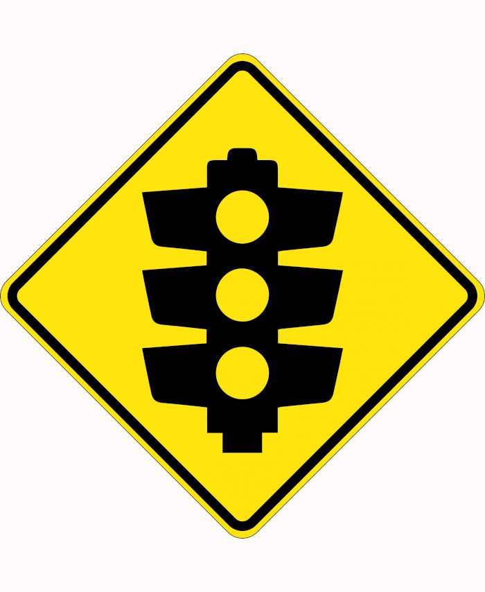 600x600mm - Aluminium - Class 1 Reflective - Signals Ahead - Uniform ...