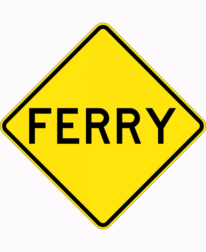 750x750mm - Aluminium - Class 1 Reflective - Ferry - Uniform Safety Signs