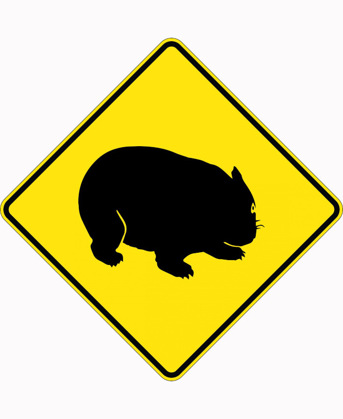 600x600mm - Aluminium - Class 1 Reflective - Wombats Picto - Uniform ...