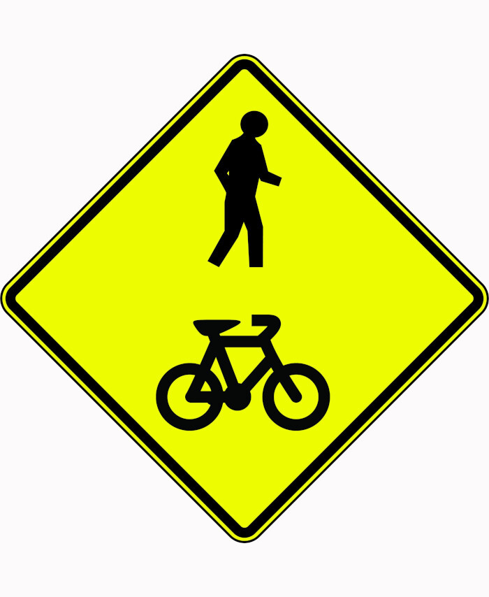 600x600mm - Aluminium - Class 1 Reflective - Shared Zone Picto ...